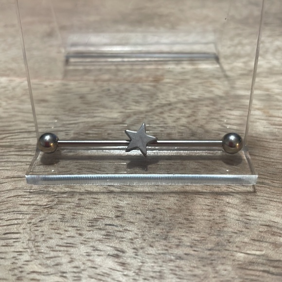Jewelry | Silver Star Industrial Bar Piercing | Poshmark